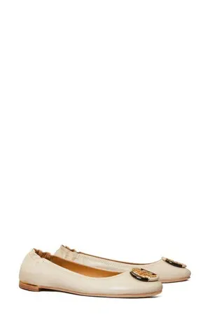 Tory Burch Multi Logo Ballet Flat - Rice Paper