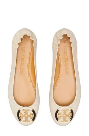 Tory Burch Multi-logo Leather Ballet Flat