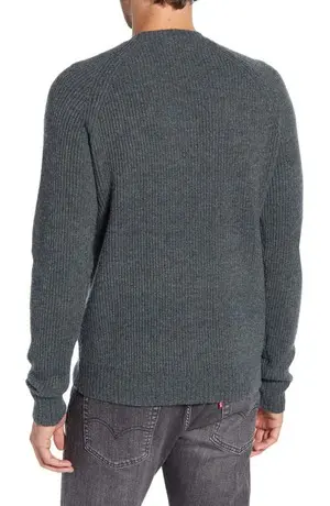 SCHOTT Ribbed Wool Blend Sweater - Sage