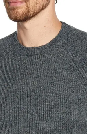 SCHOTT Ribbed Wool Blend Sweater - Sage