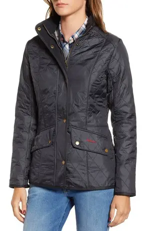 Barbour Fleece Lined Quilted Cavalry Jacket - Navy