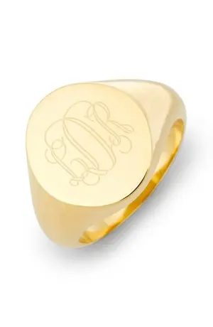 BROOK & YORK Claire Monogram Signet Ring - Gold