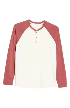 Marine Layer Long Sleeve Baseball Henley