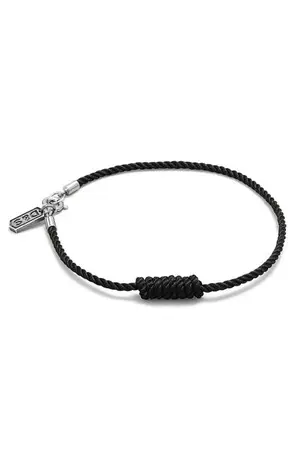 DEGS & SAL Knotted Rope Bracelet - Black