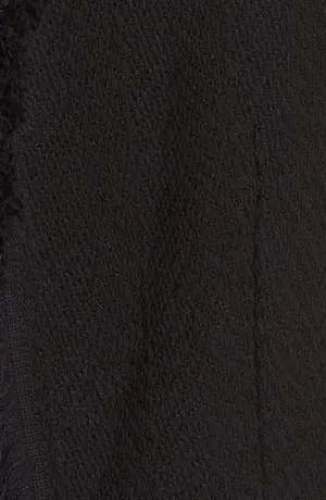 NIC+ZOE Fringe Mix Knit Jacket - Black Onyx