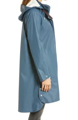 ILSE JACOBSEN Hooded Raincoat - Orion Blue