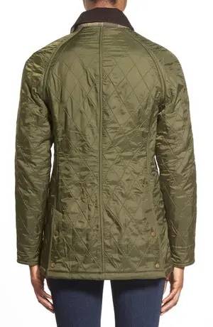 Barbour Beadnell Fleece Lined Quilted Jacket - Olive