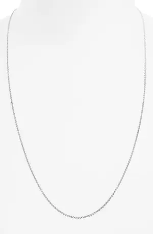 Monica Vinader Fine Chain Link Necklace - Silver