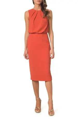 Dress The Population Amada Sheath Dress - Rubious