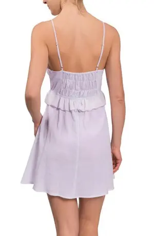 EVERYDAY RITUAL Isabelle Tie-front Cotton Chemise - Lavender