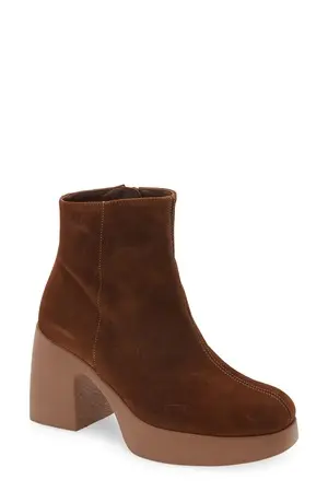 WONDERS Lightweight Suede Platform Boots - Cuero