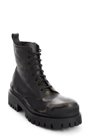 Balenciaga Strike Aged Combat Boot