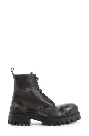 Balenciaga Strike Aged Combat Boot