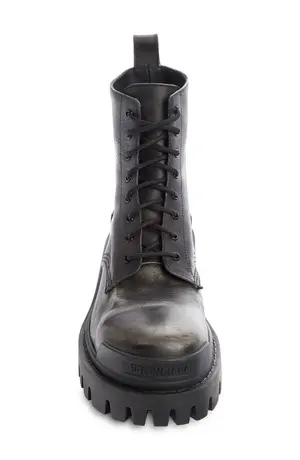 Balenciaga Strike Aged Combat Boot