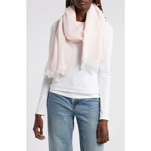 Treasure & Bond Herringbone Burlap Scarf - Pink Sepia Combo