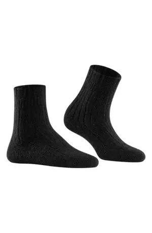 Falke Wool-blend Lounge Socks - Black