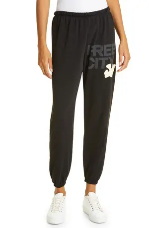FREECITY Large Logo Sweatpants Blackspace