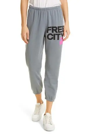 FREECITY Large Logo Sweatpants Gray Art