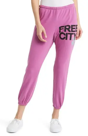 FREECITY Large Logo Sweatpants Pinklips