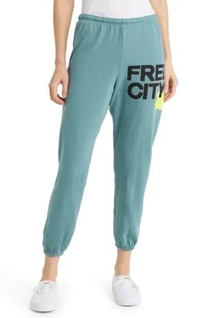FREECITY Large Logo Sweatpants Surplus Blue