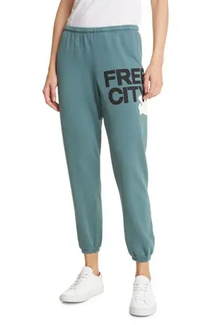 FREECITY Large Logo Sweatpants Surplus Greens