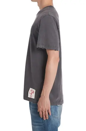 GOLDEN GOOSE Distressed Cotton Graphic Tee