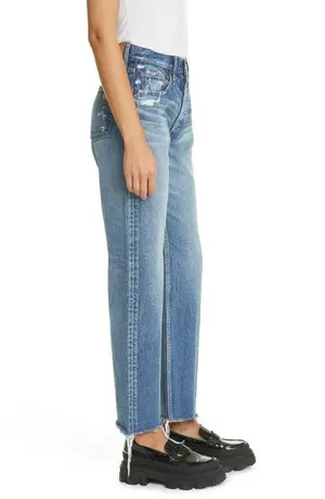 MOUSSY Ashley Wide Straight Leg Jeans