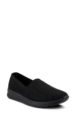 SPRING STEP SHOES Century Slip-on Sneaker - Black Fabric