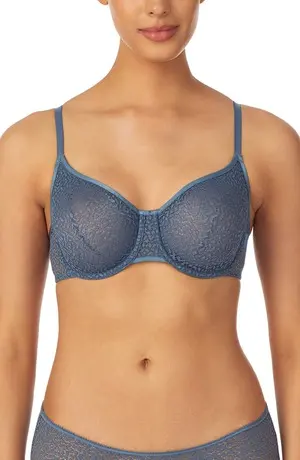 Dkny Modern Lace Unlined Demi Bra Vintage Blue