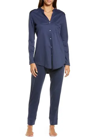 Hanro Pure Essence Pajamas 1650 - Blueberry