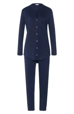 Hanro Pure Essence Pajamas - Deep Navy