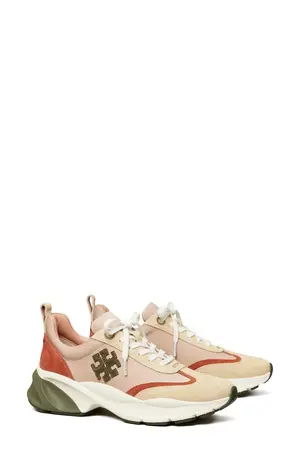 Tory Burch Tory Burch Good Luck Sneaker Salmon / Olive / Sand