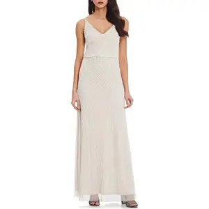 Adrianna Papell Beaded Blouson Gown