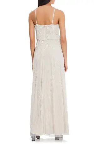 Adrianna Papell Beaded Blouson Gown