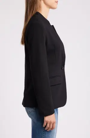 GIBSONLOOK Inverted Notch Collar Knit Blazer