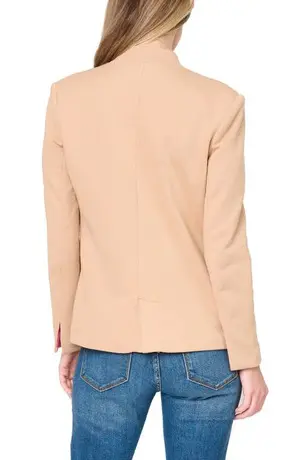 GIBSONLOOK Inverted Notch Collar Knit Blazer - Cappuccino