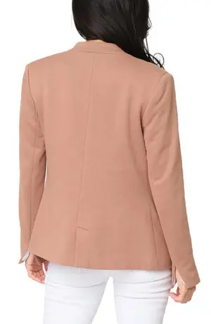 GIBSONLOOK Inverted Notch Collar Knit Blazer - Cork