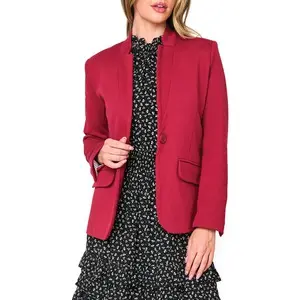 Gibsonlook Notched Lapel Outerwear For Women