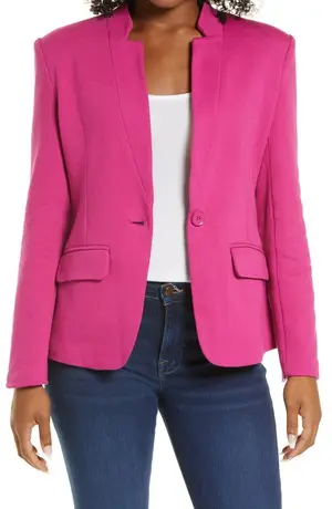 GIBSONLOOK GIBSONLOOK Inverted Notch Collar Knit Blazer Orchid
