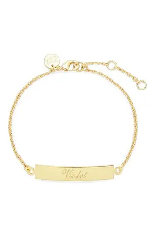 BROOK & YORK Elena Personalized Bar Bracelet - Gold