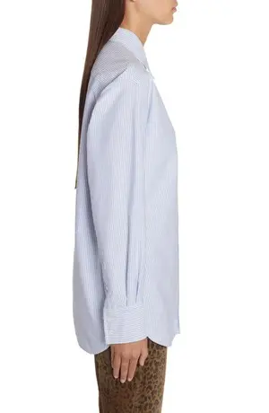 GOLDEN GOOSE Stripe Cotton Button-up Shirt