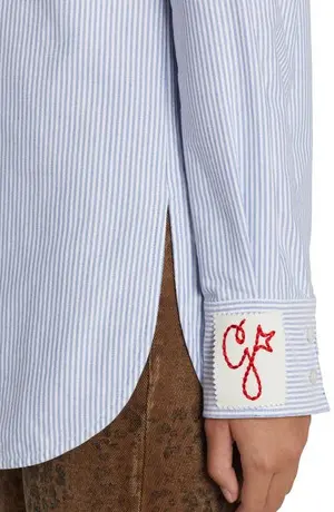 GOLDEN GOOSE Stripe Cotton Button-up Shirt