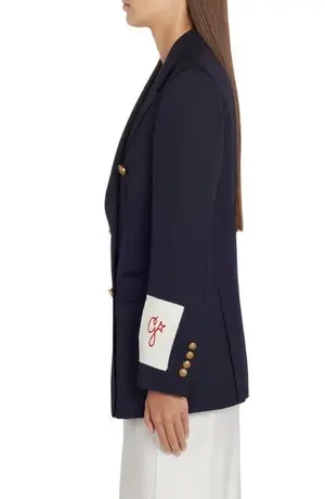 GOLDEN GOOSE Diva Double-breasted Blazer - Dark Blue