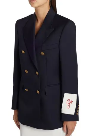 GOLDEN GOOSE Diva Double-breasted Blazer - Dark Blue