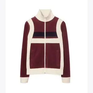Tory Burch Velour Colorblock Track Jacket