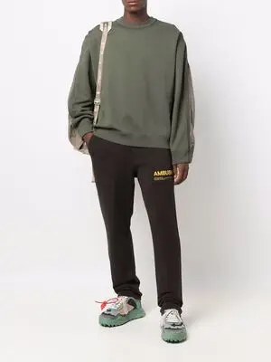 AMBUSH Logo-print Sleeve Sweatshirt - Green