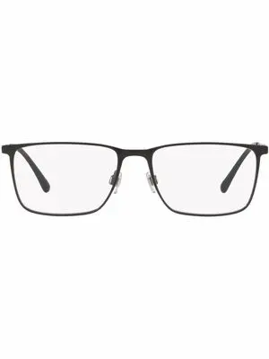 Giorgio Armani Matte Square-frame Eyeglasses - Black