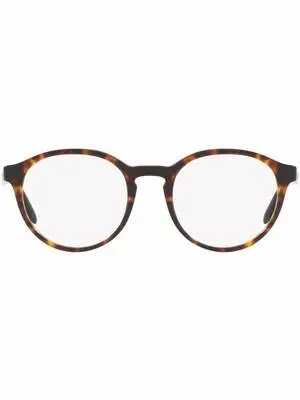 Giorgio Armani Tortoiseshell Round-frame Glasses
