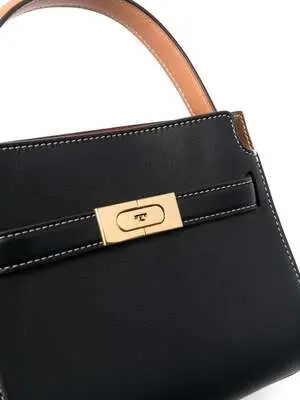 Tory Burch Lee Radziwill Small Double Shoulder Bag - Black