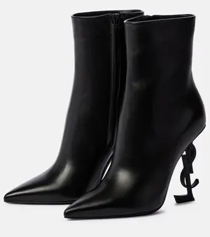 Saint Laurent Opyum 110 Leather Ankle Boots